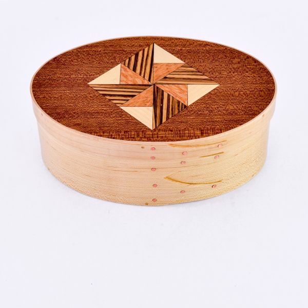 #3 Shaker Box w/ “Windmill Block” quilt block inlay – Southern Highland ...