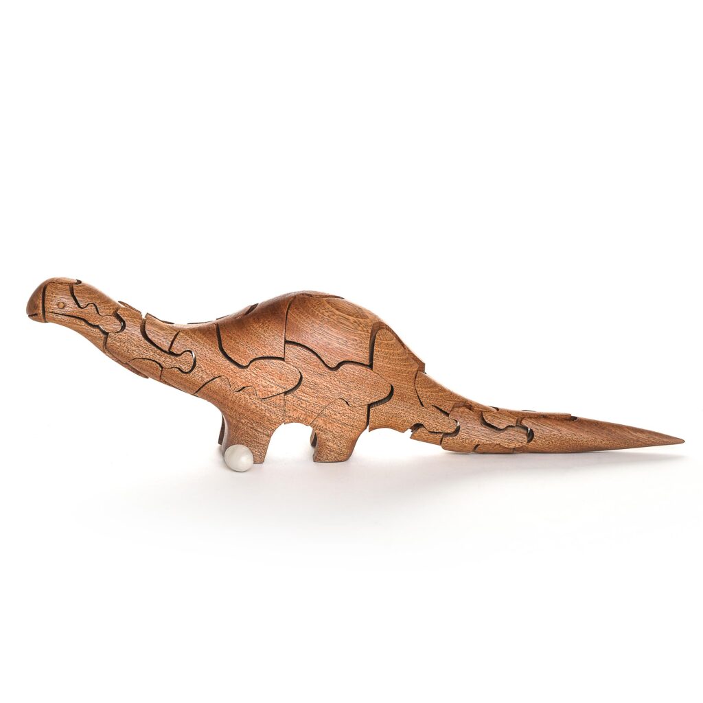Brontosaurus with Egg Wooden Puzzle – Southern Highland Craft Guild