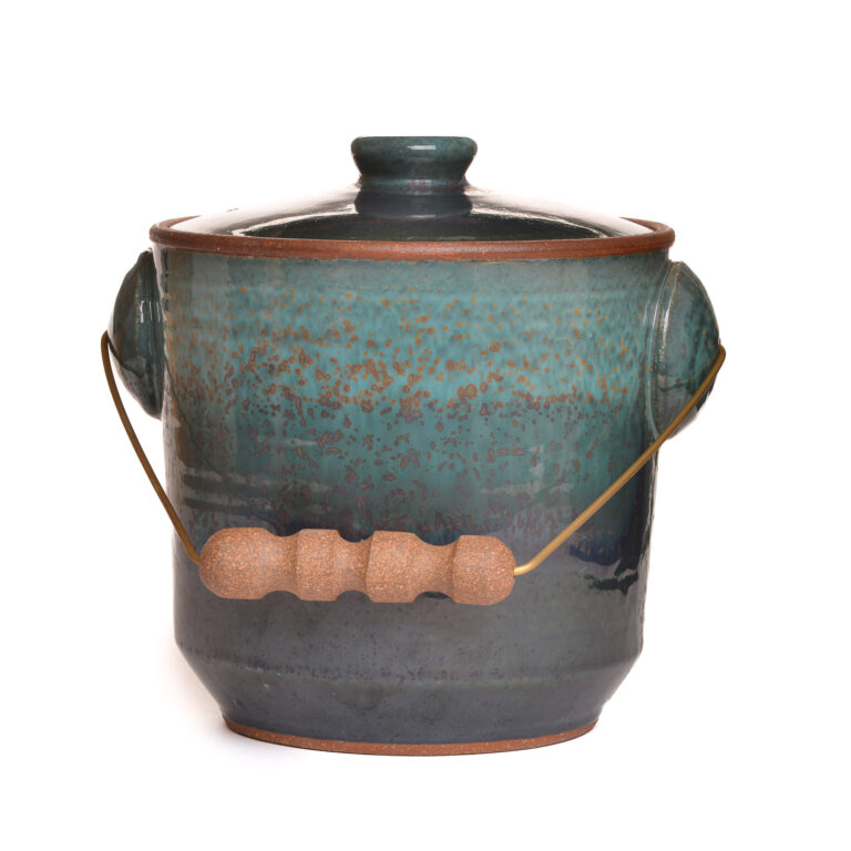 Brilliant Green Ceramic Compost Bucket – Southern Highland Craft Guild