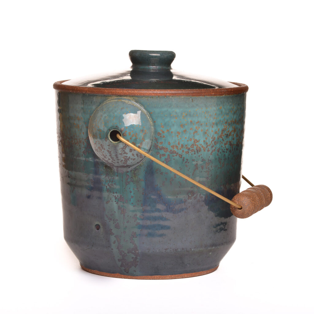 Brilliant Green Ceramic Compost Bucket – Southern Highland Craft Guild