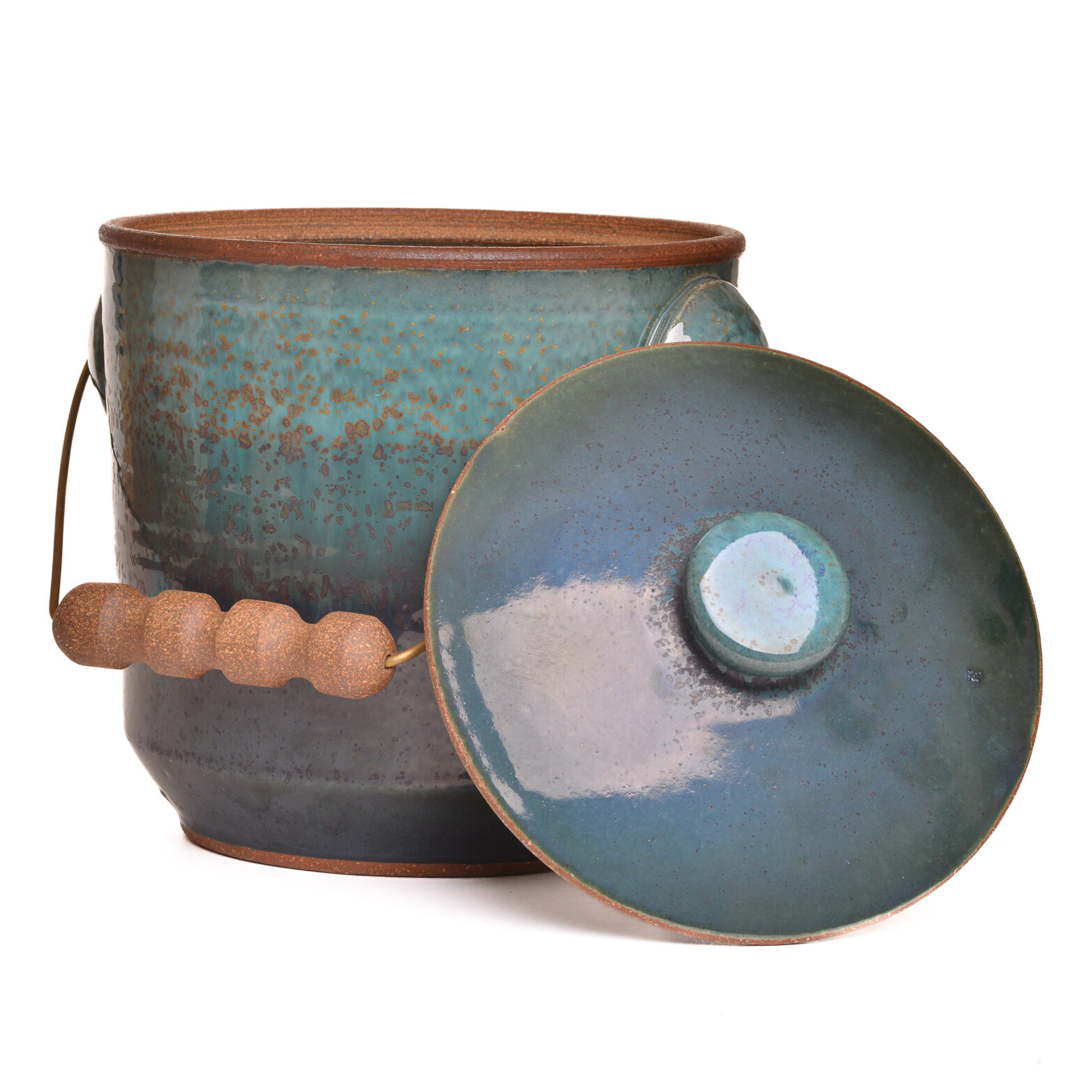 Brilliant Green Ceramic Compost Bucket – Southern Highland Craft Guild