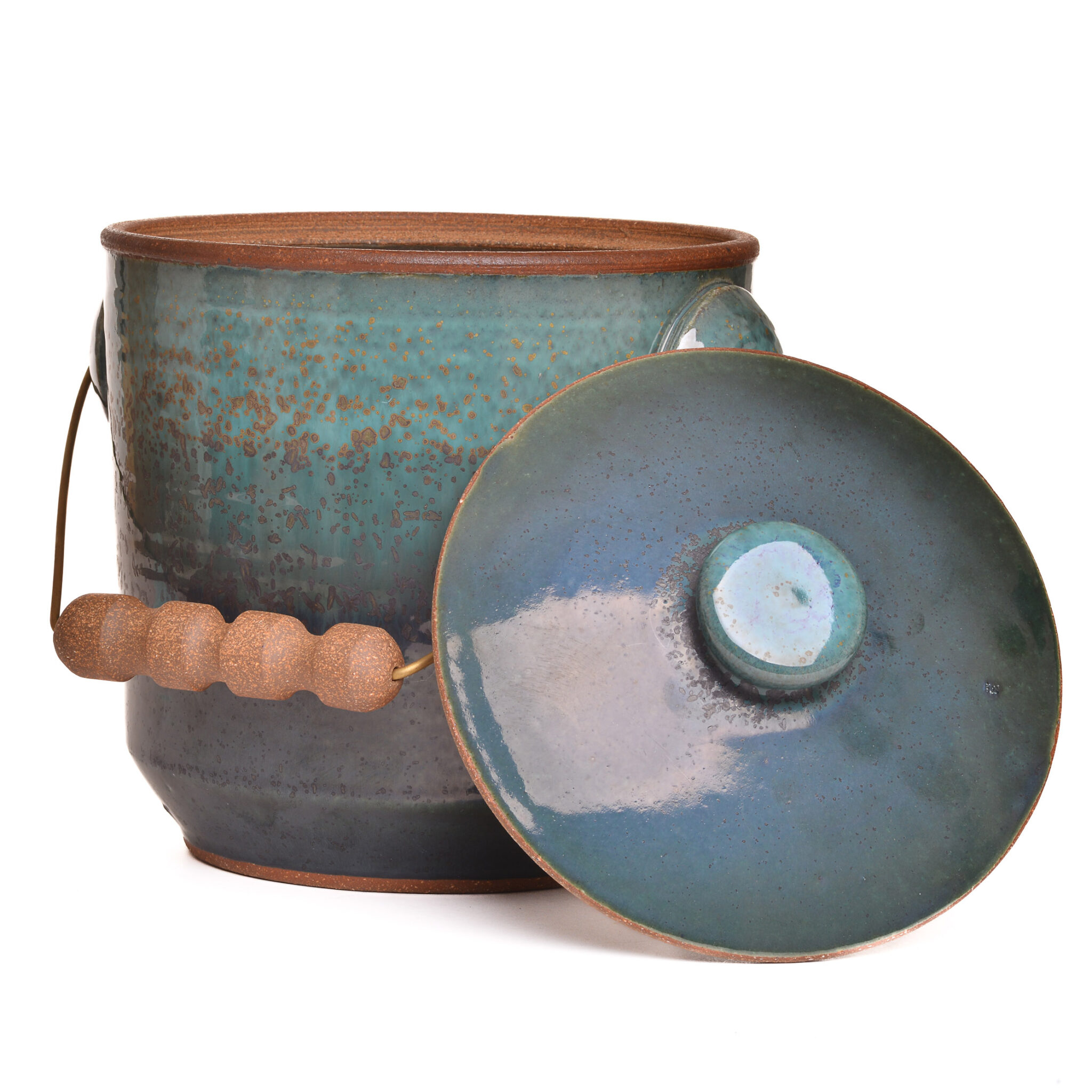Brilliant Green Ceramic Compost Bucket – Southern Highland Craft Guild