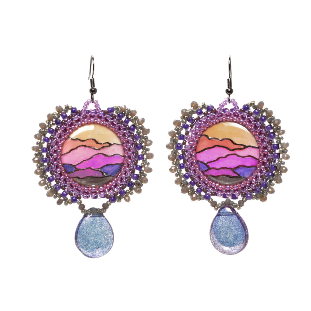 Purple Curves, Earrings – Southern Highland Craft Guild