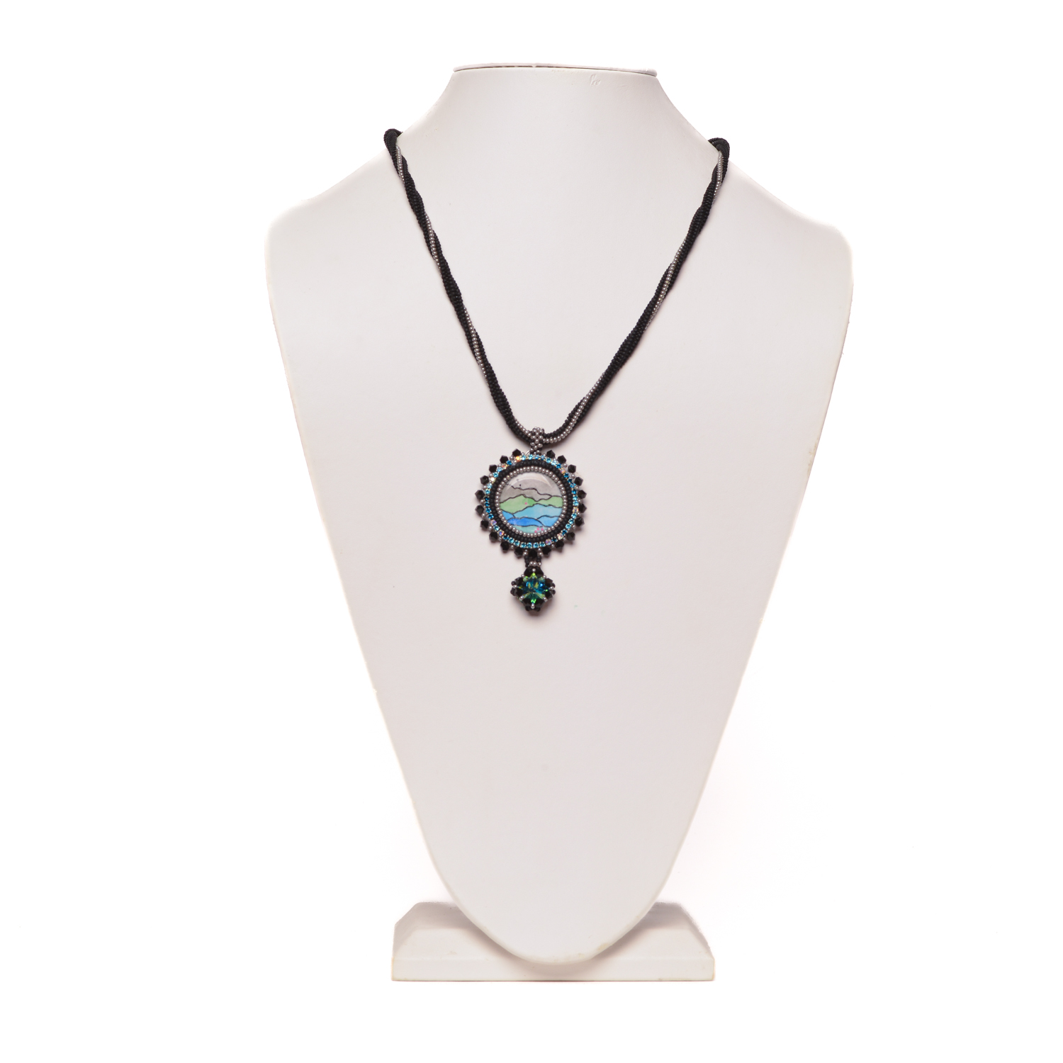 Black and Blue Curves, Necklace – Southern Highland Craft Guild