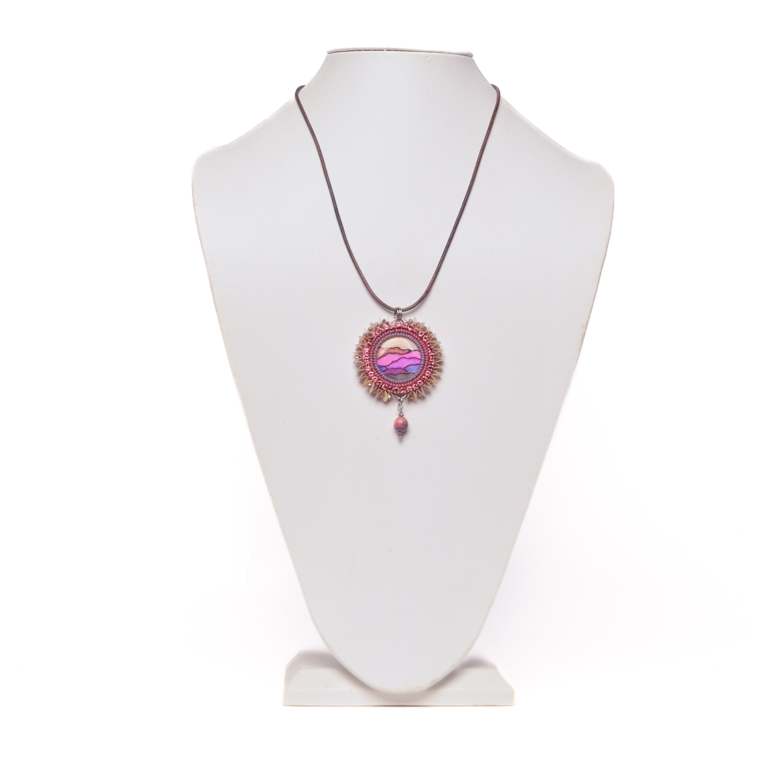 Pink & Purple Curves, Necklace – Southern Highland Craft Guild